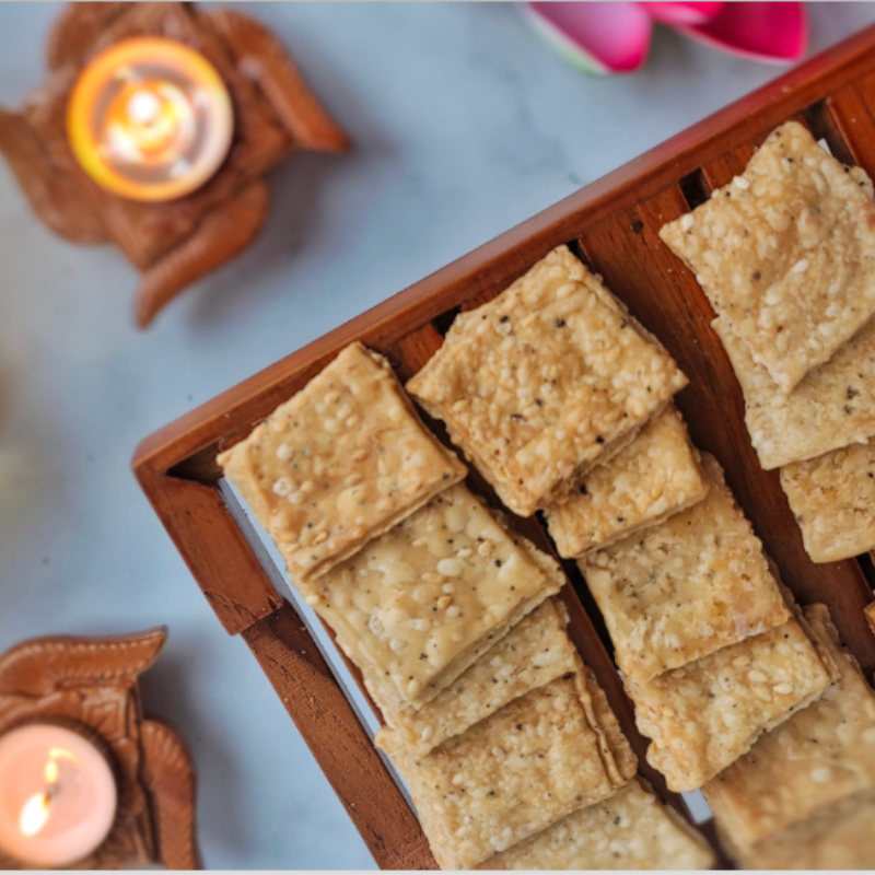 Vegan Sesame Crackers | Desi Gourmet Crackers | 100% Eggless – Dream a ...